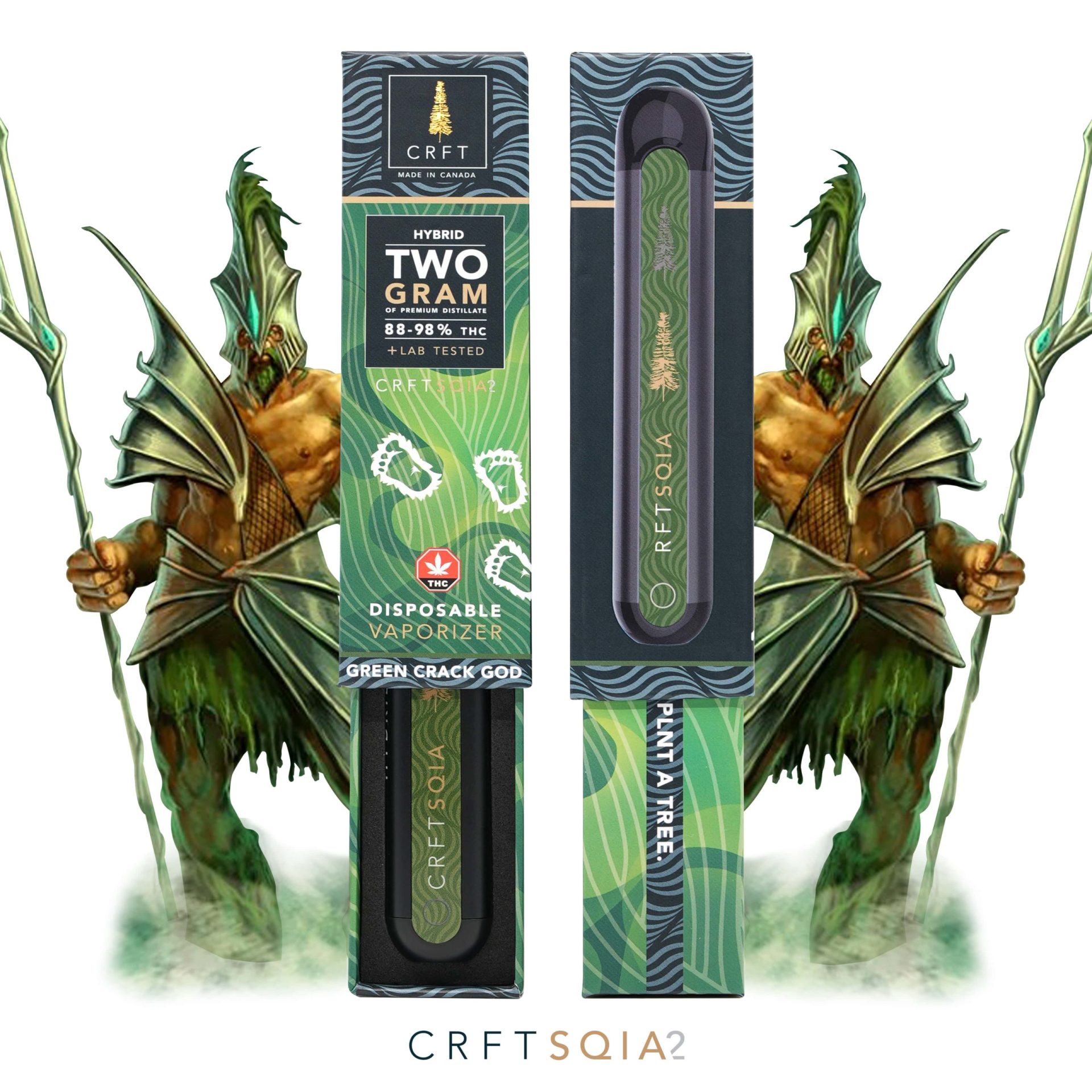 Buy CRFT - GREEN CRACK GOD - 2G HYBRID DISPOSABLE VAPE Online at Bud ...